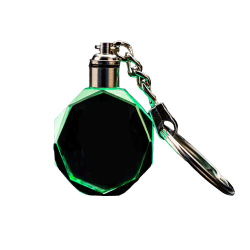 LED Crystal keyring - octagon - Engravable supplies TB Engravables – UKBlanks Ltd