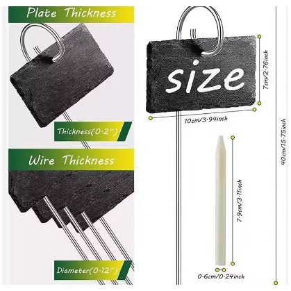 UKBLANKS Laser Supplies - Slate Plant Tag + Stake UK Seller – UKBlanks Ltd