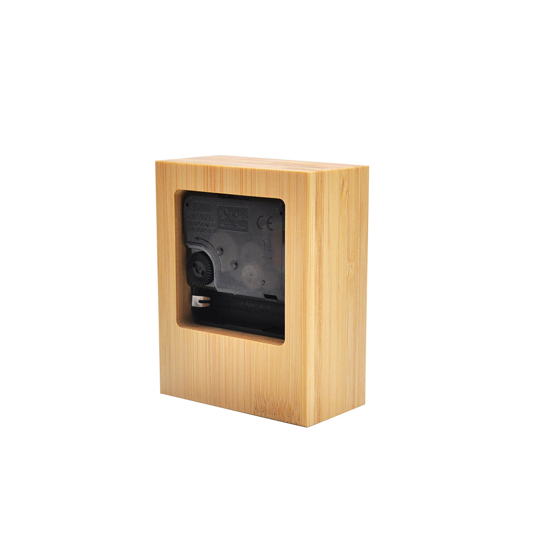 Laser Engravable Bamboo Desk Clock – Eco Gift & Branding | UK Blanks ...