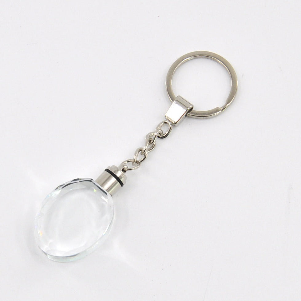 LED Crystal keyring - oval - Engravable supplies TB Engravables ...