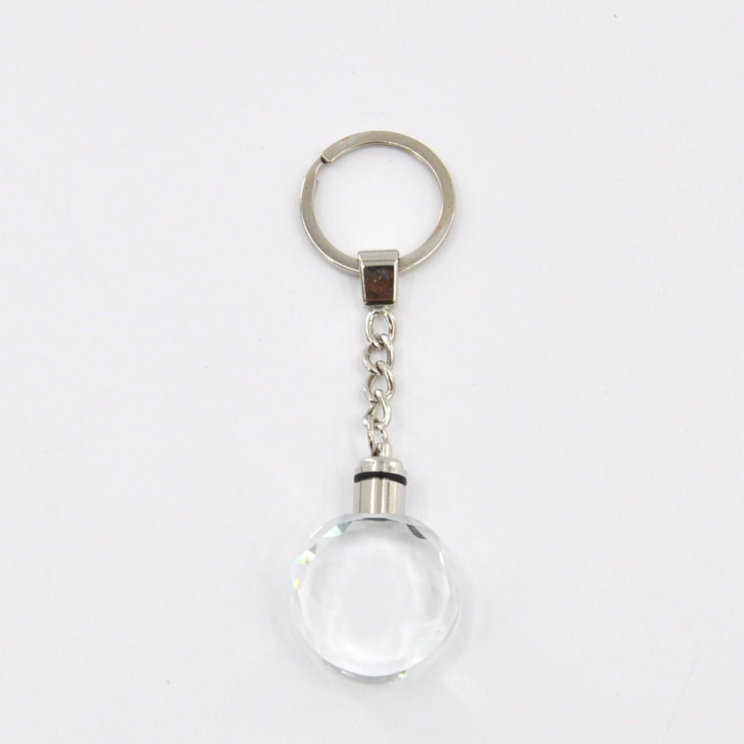 LED Crystal keyring - round - Engravable supplies TB Engravables ...