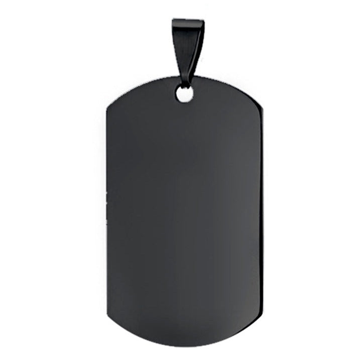 Laser Engravable Stainless Steel Name Tag - B lack - TB laser supplies ...